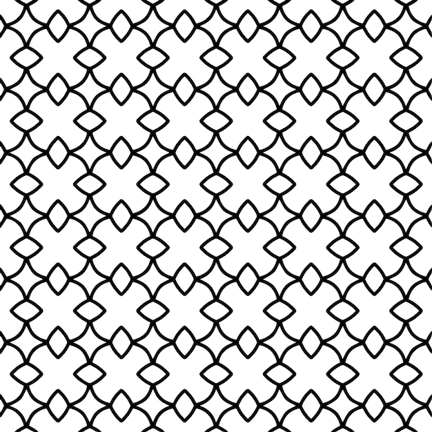 Elegant Monochrome Geometric Lattice Pattern | Jiffy Designs