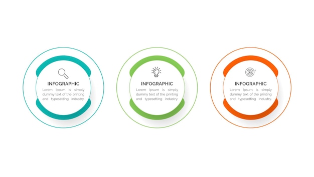 Vibrant Circular Infographic Symbols with Descriptive Icons | Jiffy Designs