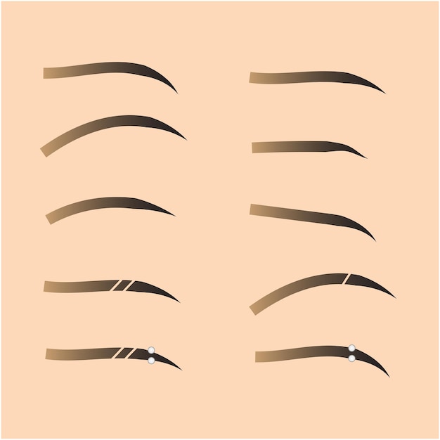 Diverse Eyebrow Shapes in Minimalist Illustration | Jiffy Designs
