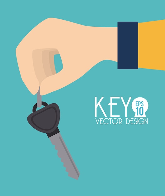 Illustrated Key with Vector Hands Holding It | Jiffy Designs