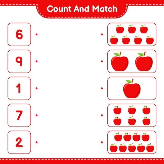 Vibrant Apples Counting and Matching Activity | Jiffy Designs