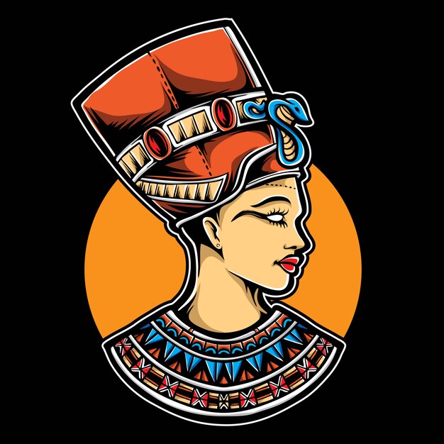 Vibrant Egyptian-Inspired Portrait with Striking Headpiece Design ...