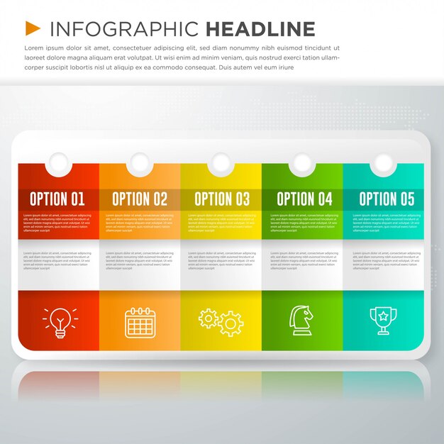 Vibrant Infographic with Colorful Options and Descriptive Icons | Jiffy ...