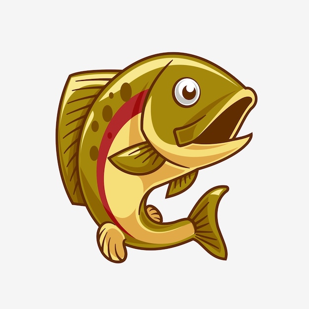 Vibrant Cartoon Fish with Playful Expression | Jiffy Designs