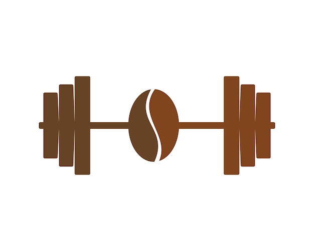Minimalist Coffee Bean Barbell Graphic Design | Jiffy Designs