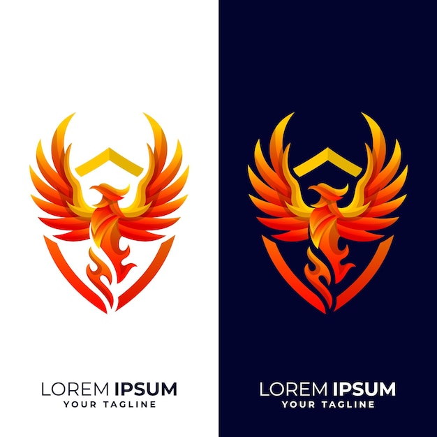 Majestic Phoenix Emblem with Fiery Wings and Striking Design | Jiffy ...