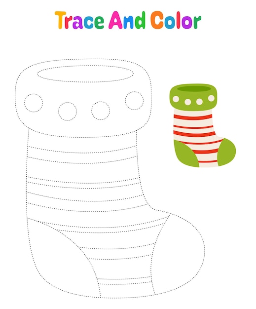 Colorful Stocking Tracing Activity for Kids | Jiffy Designs