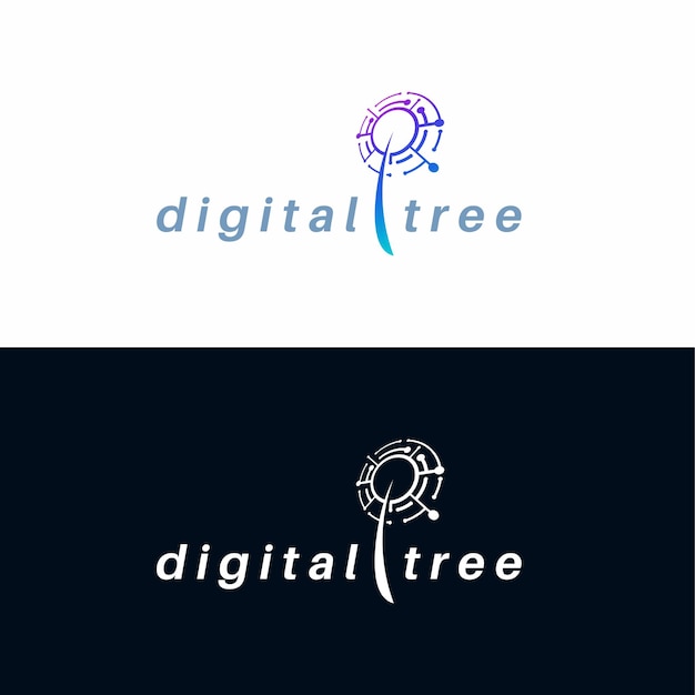 Vibrant Digital Tree Logo for Tech Company Branding | Jiffy Designs