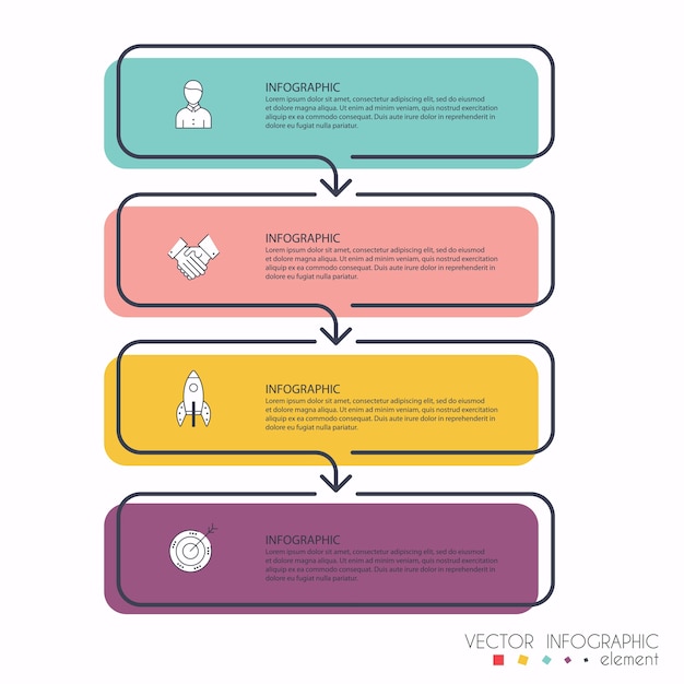 Vibrant Infographic Panels with Minimalist Icons and Text | Jiffy Designs