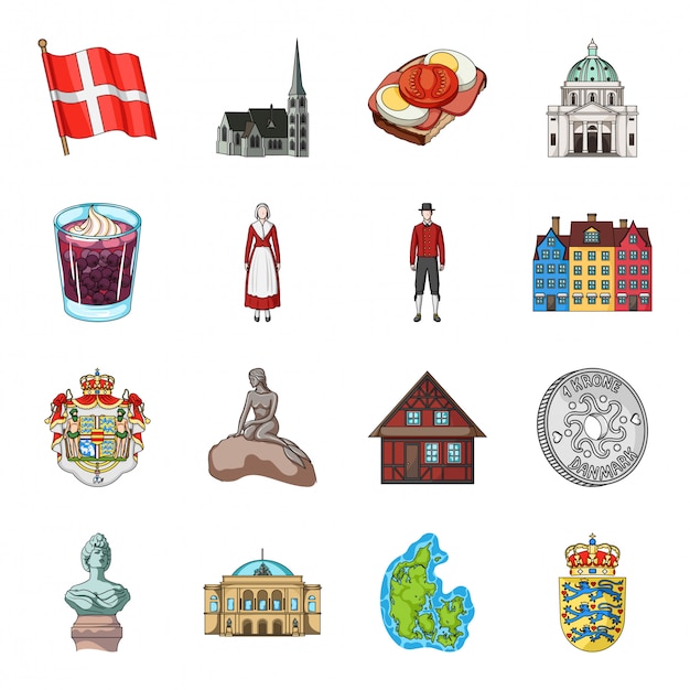 Vibrant Collection of Danish Cultural Symbols and Landmarks | Jiffy Designs