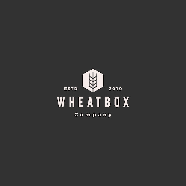 Minimalist Wheat Harvest Symbol for Wheatbox Company | Jiffy Designs