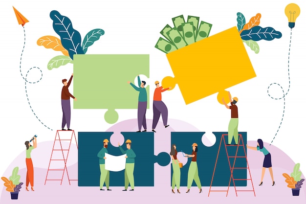 Collaborative Effort: Teamwork Assembling Vibrant Business Ideas ...