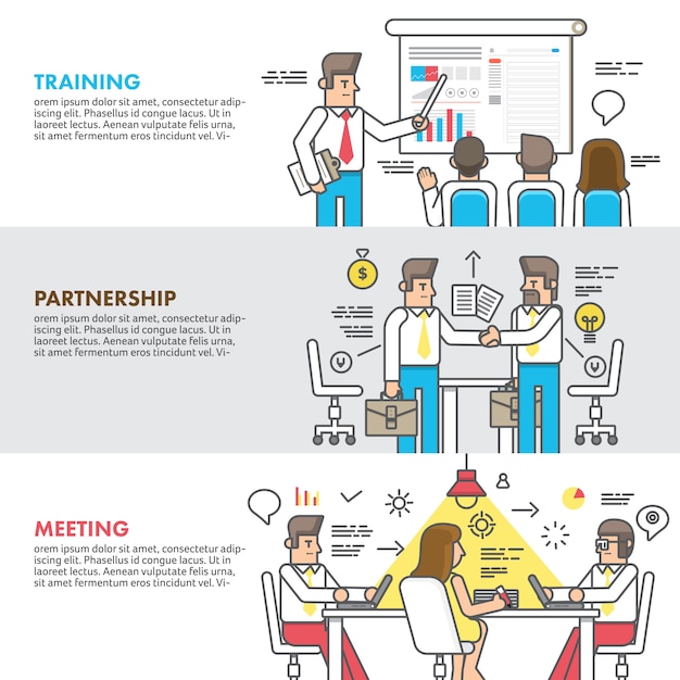 Diverse Team Collaboration Scenes: Training, Partnership, and Meeting ...