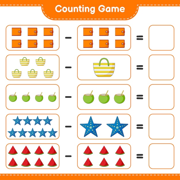 Engaging Counting Game with Vibrant Icons and Shapes | Jiffy Designs