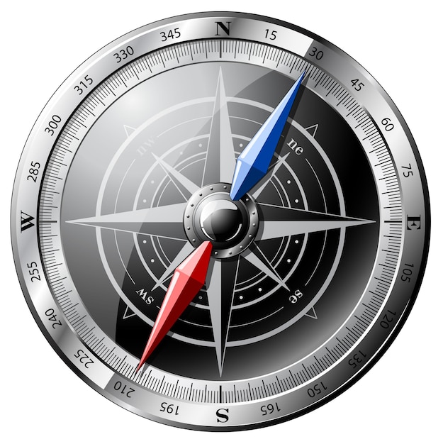 Detailed Compass Rose with Directional Pointers | Jiffy Designs