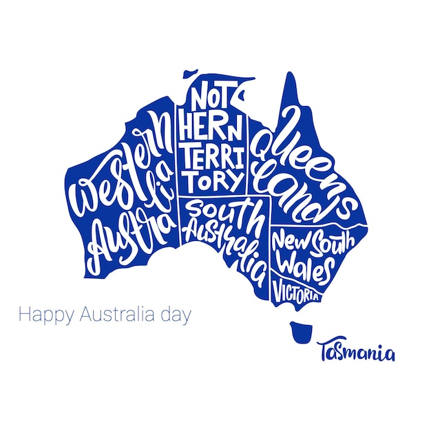Vibrant Typographic Map of the Diverse Regions of Australia | Jiffy Designs
