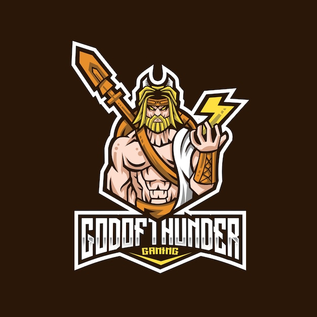 Mighty God of Thunder Wielding Powerful Lightning Bolt | Jiffy Designs
