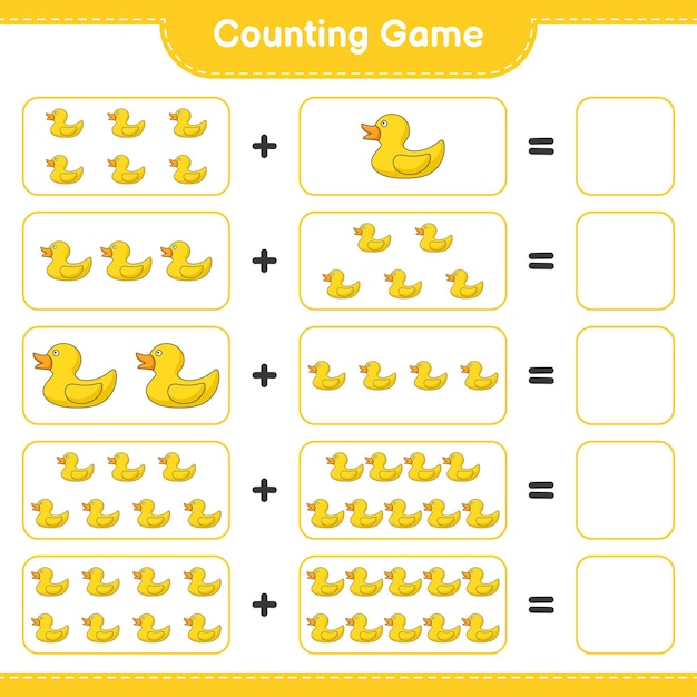 Cheerful Rubber Ducky Counting Game for Kids | Jiffy Designs