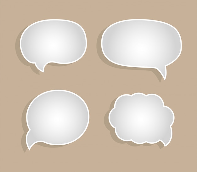 Minimalist White Speech Bubbles on Neutral Background | Jiffy Designs