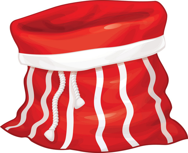 Santa Claus Bag Isolated | Jiffy Designs