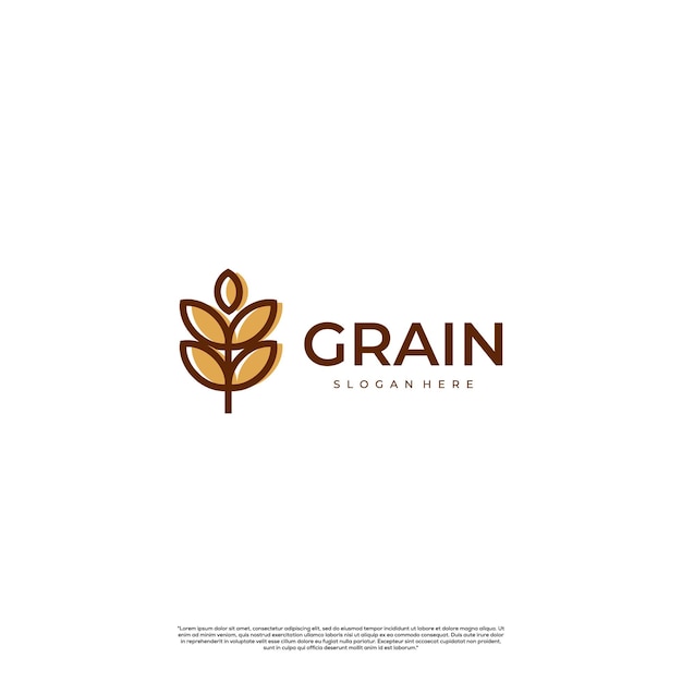 Stylized Wheat Emblem with Elegant Typography | Jiffy Designs