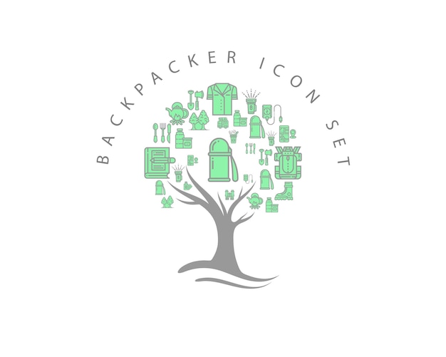 Diverse Eco-Friendly Packer Icon Set Featuring Organic Tree Emblem ...