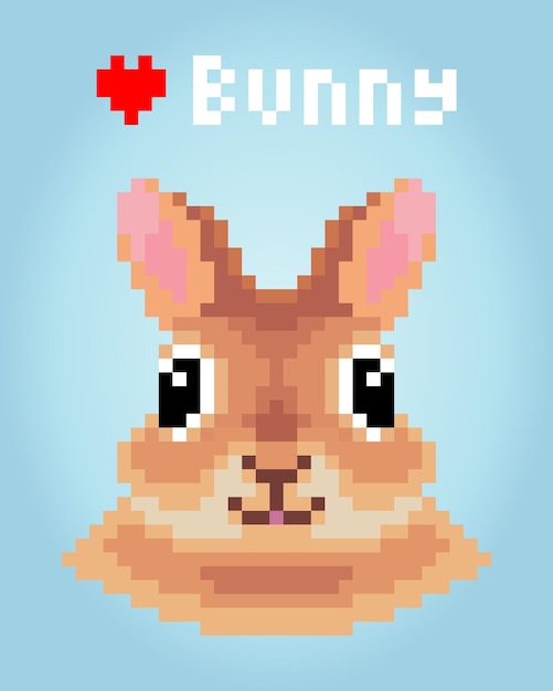 Adorable Pixel Art Bunny with Heart Icon | Jiffy Designs