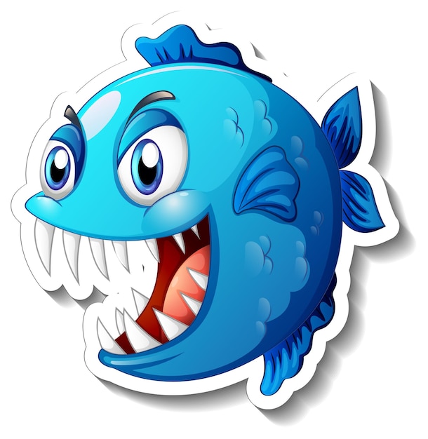 Ferocious Cartoon Piranha with Razor-Sharp Teeth | Jiffy Designs