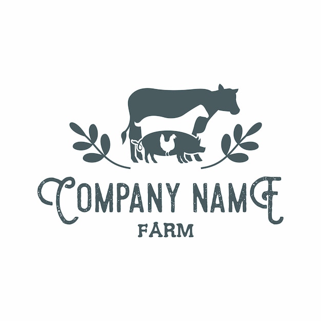 Rustic Farm Silhouettes with Elegant Typography | Jiffy Designs