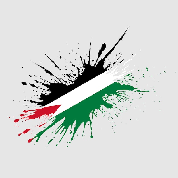 Vibrant Splash of Palestinian Flag Colors | Jiffy Designs