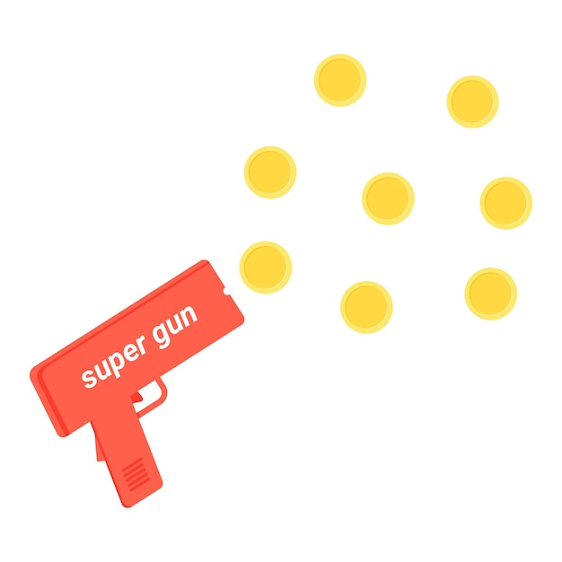 Vibrant Dots and Retro Toy Gun Illustration | Jiffy Designs