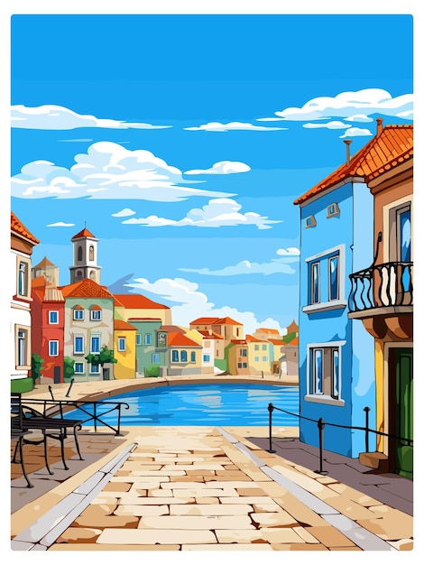 Vibrant Waterfront Promenade in Charming Coastal Town | Jiffy Designs