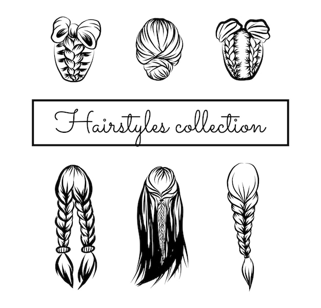 Elegant Hairstyles Showcase: Intricate Designs and Flowing Locks ...