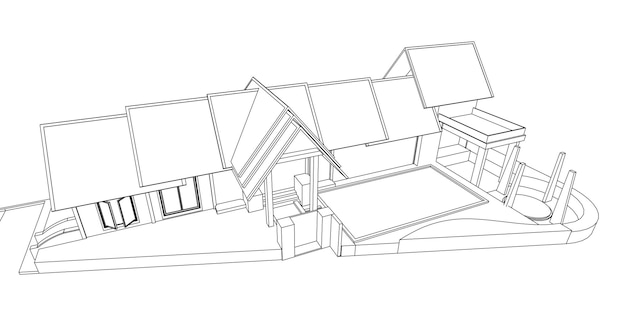 Architectural Sketch of a Whimsical Modular Structure | Jiffy Designs