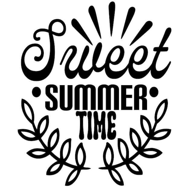 Vibrant 'Sweet Summer Time' Lettering Design | Jiffy Designs