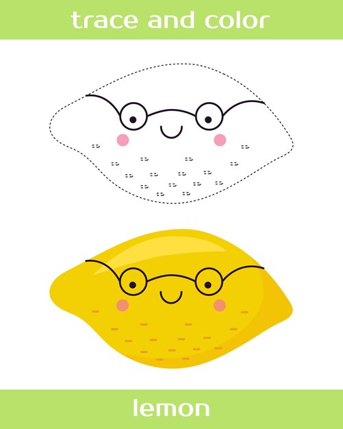 Cute and Colorful Lemon Tracing and Coloring Activity | Jiffy Designs