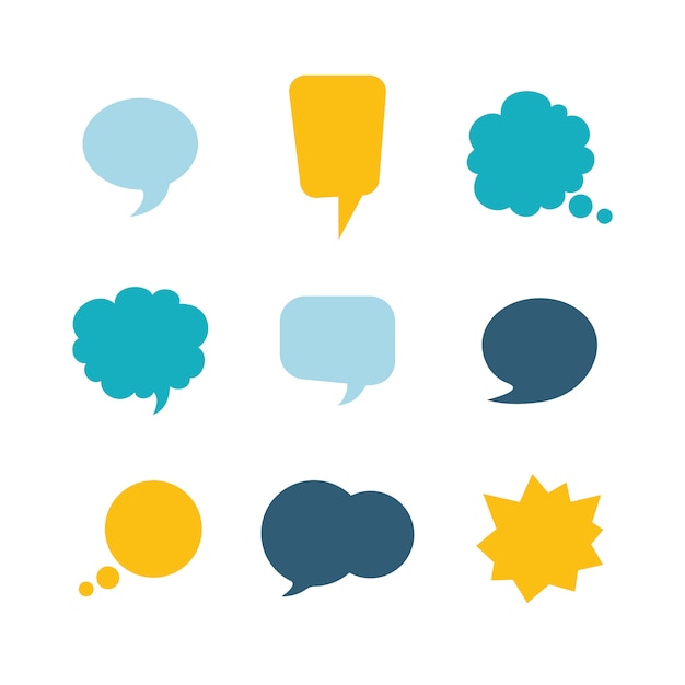 Vibrant Conversation Bubbles: Colorful, Expressive Dialogue Icons ...