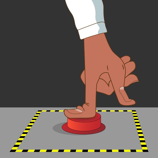 Pressing the Red Button: A Cautionary Illustration | Jiffy Designs