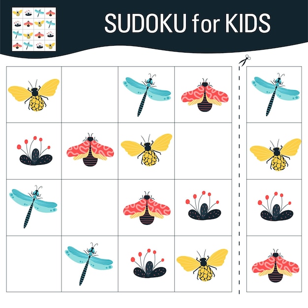 Vibrant Insect-Themed Sudoku for Youthful Explorers | Jiffy Designs