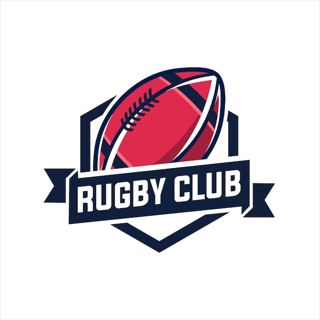Striking Rugby Club Emblem with Vibrant Ball | Jiffy Designs