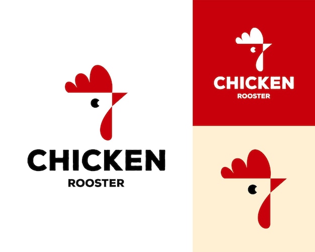 Stylized Chicken Rooster Illustration with Playful Graphic Design ...