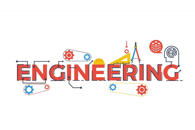 Vibrant Engineering Illustration with Iconic Symbols | Jiffy Designs