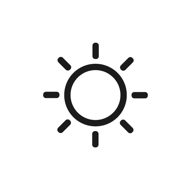 Simple Radiant Sun Symbol in Black and White | Jiffy Designs