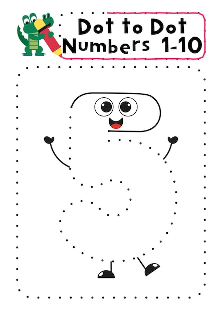 Cheerful Dot-to-Dot Numbers 1-10 Activity | Jiffy Designs