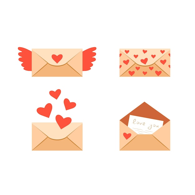 Charming Envelopes with Heartfelt Designs and Loving Messages | Jiffy ...
