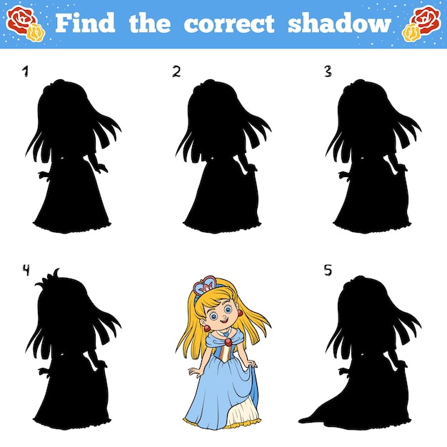 Identify the Correct Shadow of the Enchanting Princess | Jiffy Designs