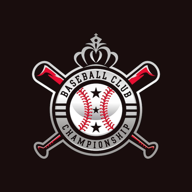 Regal Baseball Club Champion Crest with Crossed Bats | Jiffy Designs