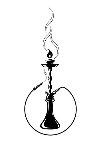 Shisha, Hookah Black Silhouette. Illustration Vector Hookah | Jiffy Designs