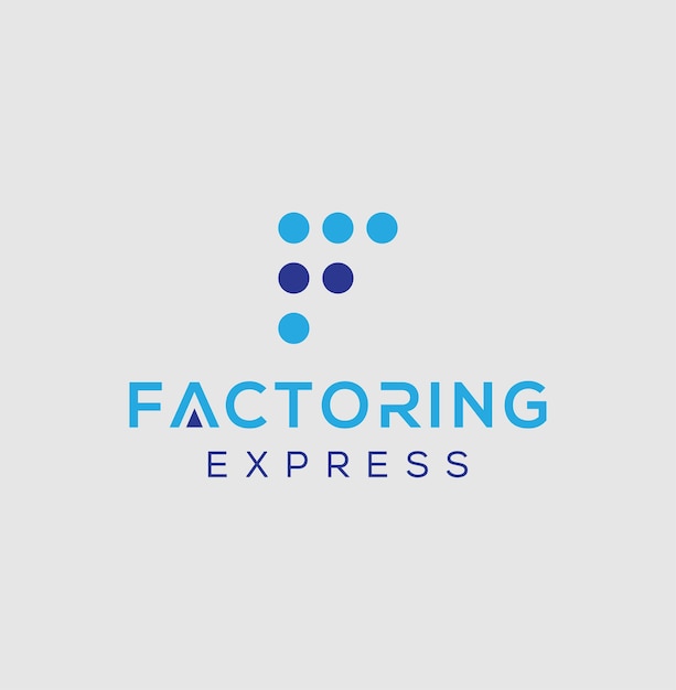 Geometric Dots and Arrows Logo for Factoring Express | Jiffy Designs