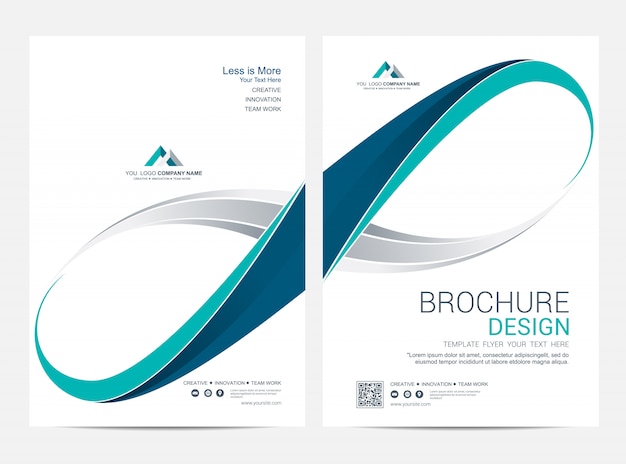 Elegant Brochure Design with Vibrant Geometric Shapes and Curves ...